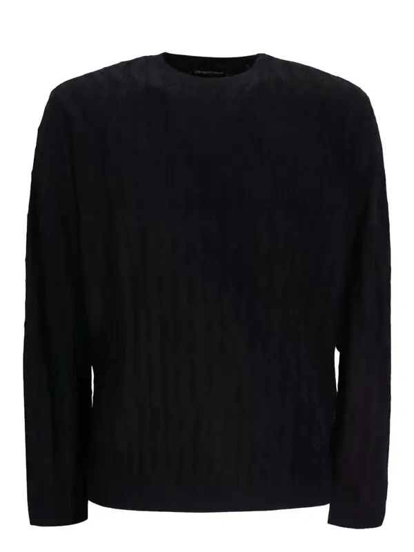 Emporio Armani Cable-knit Sweater - Black