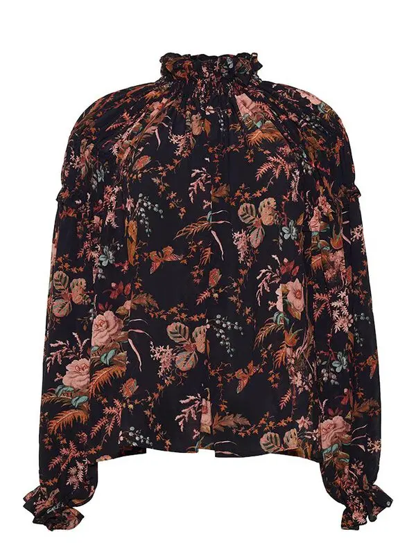 Cara Cara Ipanema Printed Blouse - Pindell Black