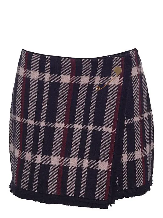 Cara Cara Jodi Mini Skirt - Navy Plaid
