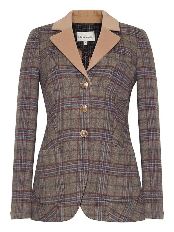Cara Cara Ross Plaid Wool Blazer - Allen Plaid