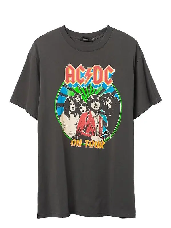 Junk Food Clothing Ac/dc On Tour Tee - Vintage Black