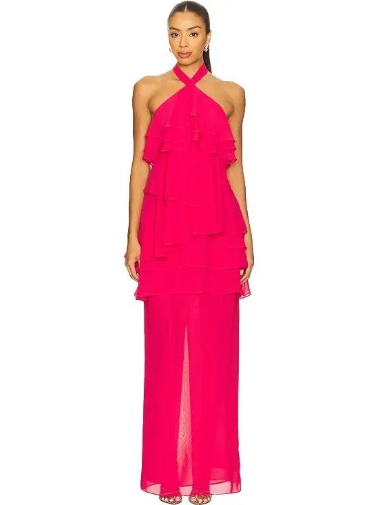 LOVERS AND FRIENDS Zuri Gown - Fuchsia