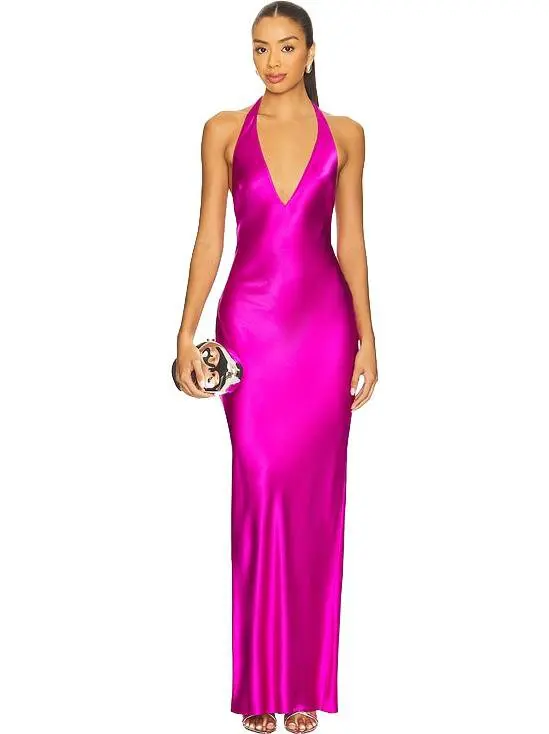Amanda Uprichard Bondi Maxi Dress - Fuchsia