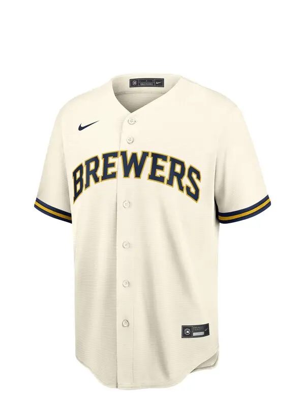 Nike Mlb Milwaukee Brewers Replica Baseball Jersey - Grey