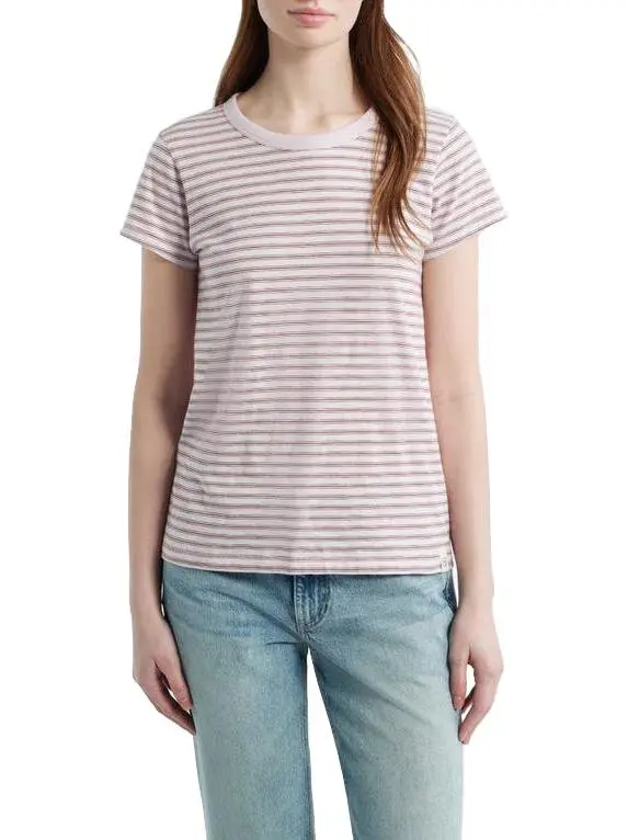 Rag & Bone The Slub Stripe T-shirt - Lavander