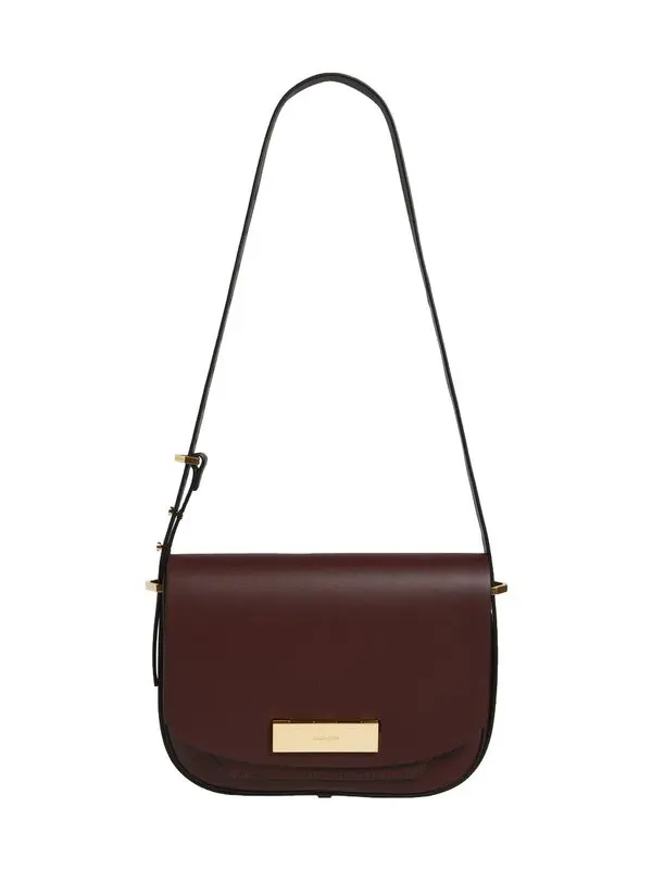 ALLSAINTS Etta Leather Shoulder Bag - Dark Red