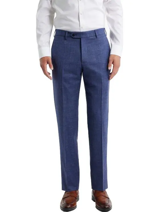 Zanella Parker Stretch Wool Trousers - Blue