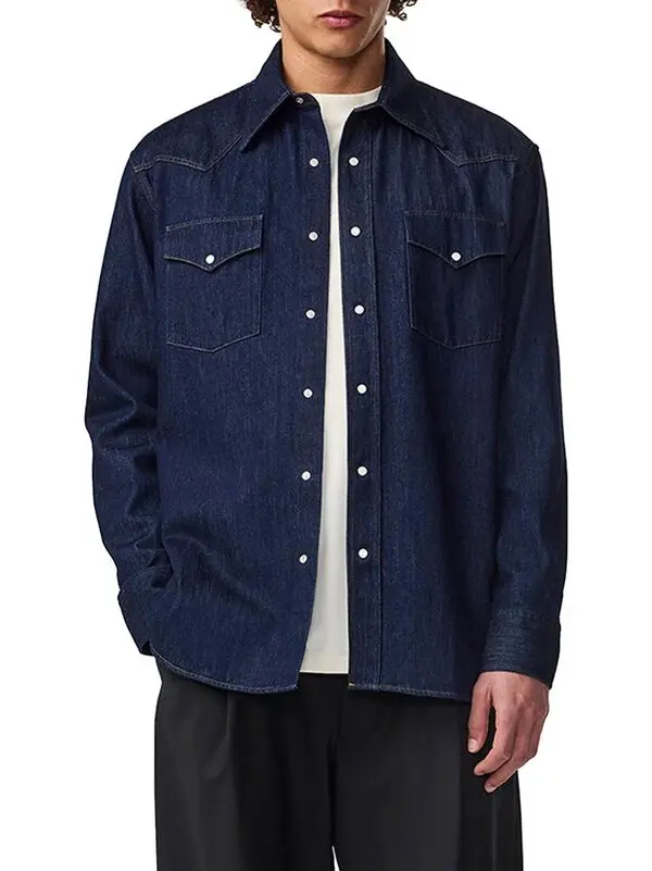 Nn07 Ricky Denim Snap-up Western Shirt - Dark Denim