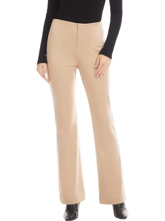 Fifteen Twenty Molly Faux Suede Pull-on Pants - Almond