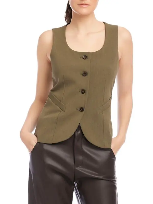 Fifteen Twenty Joni Vest - Light Olive