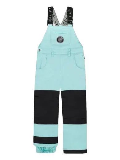 DEUX PAR DEUX Solid Play Overall Snow Bib - Turquoise Blue