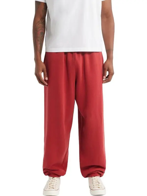 ELWOOD Bubble Cotton Blend Sweatpants - Cherry