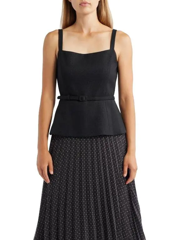 Julia Jordan Sleeveless Mixed Media Midi Dress - Black