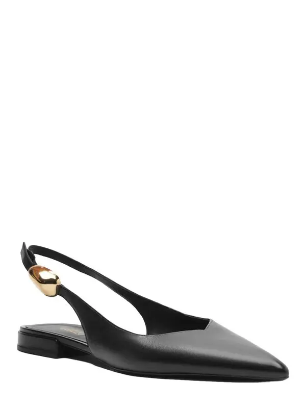 AREZZO Farrah Pointed Toe Slingback Flat - Black