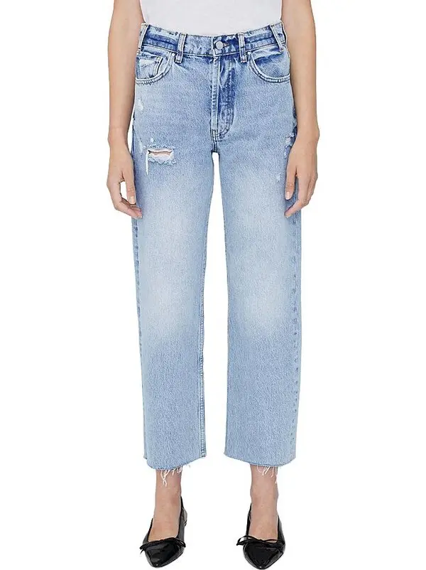 ANINE BING Gavin High-rise Straight Jeans - Washed Blue