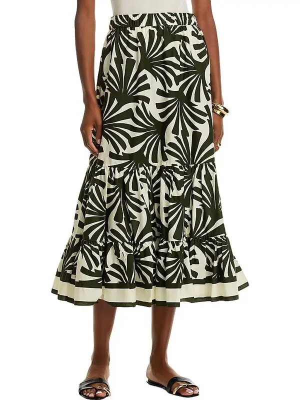 Cara Cara Chase Cotton Midi Skirt - Col