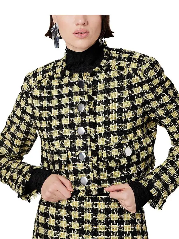 TOCCIN Lainey Cropped Jacket - Jet Citron Multi