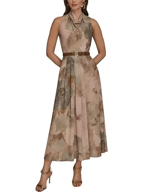 Donna Karan New York Floral Maxi Dress - Cameo Rose Multi
