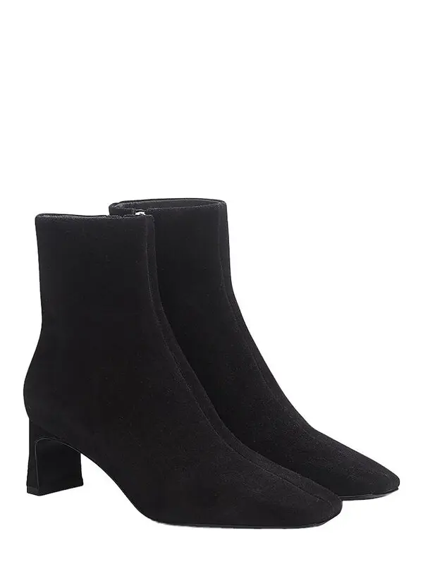 Rag & Bone Avery Zip Ankle Boots - Black Suede