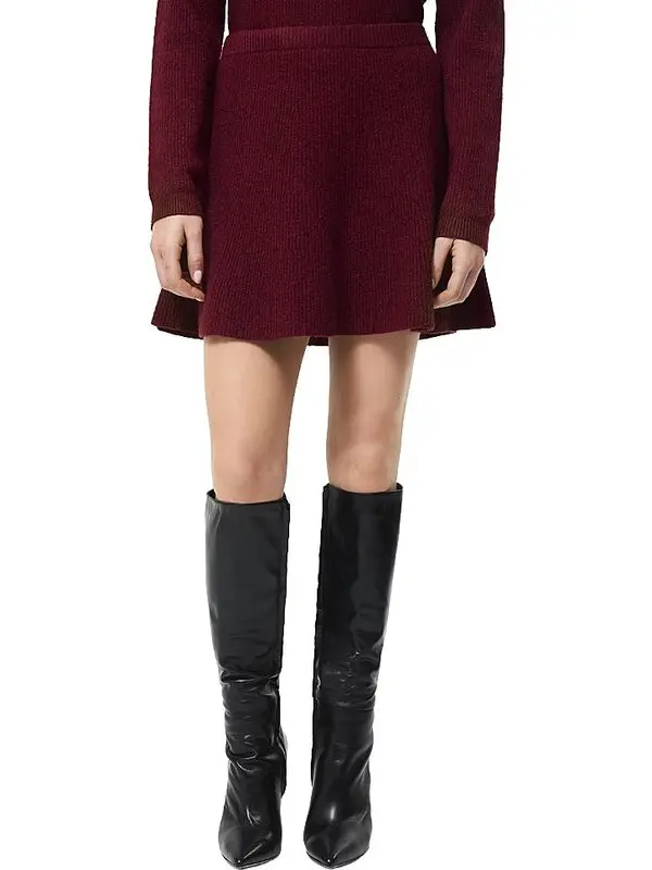 French Connection Vhari Knit Mini Skirt - Cabernet