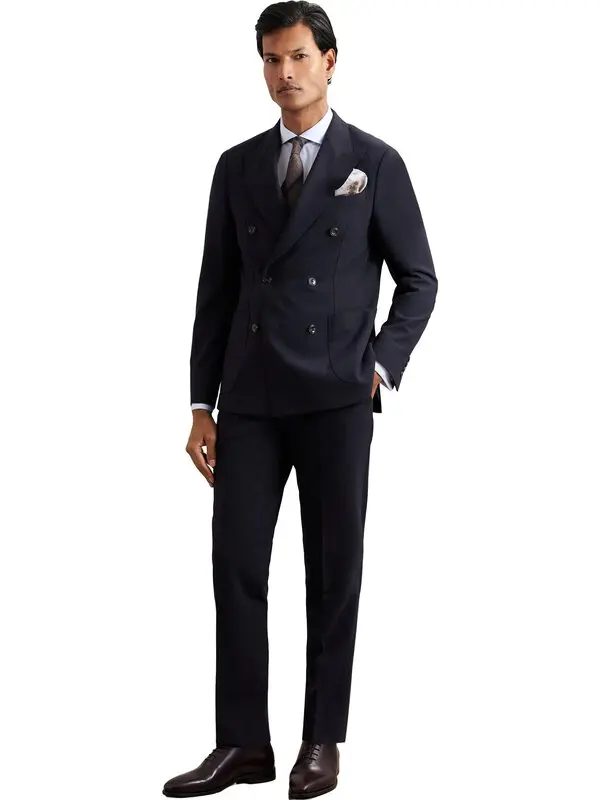 REISS Belmont Slim-fit Wool Suit Trousers - Navy