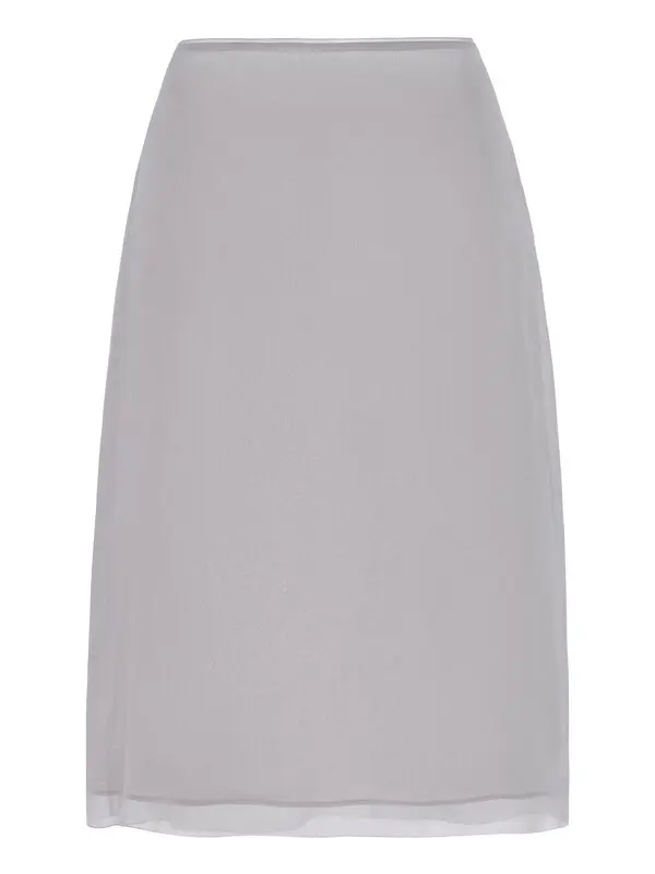 TOTEME Silk-chiffon Knee-length Slip Skirt - Grey