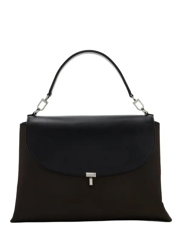 TOTEME T-lock Nylon Satchel - Brown
