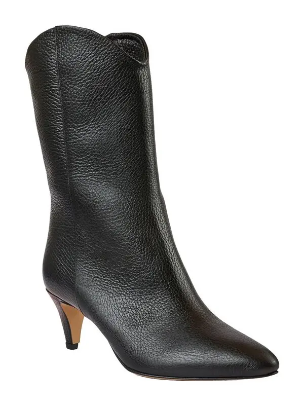 Bruno Magli Mandriana Kitten Heel Bootie - Black Tumbled