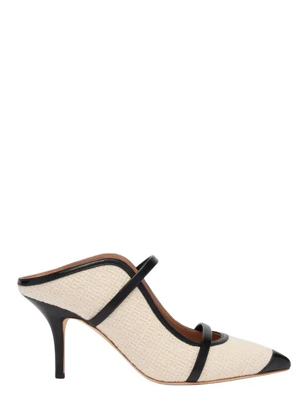 MALONE SOULIERS Maureen Bouclé Mules - Ivory