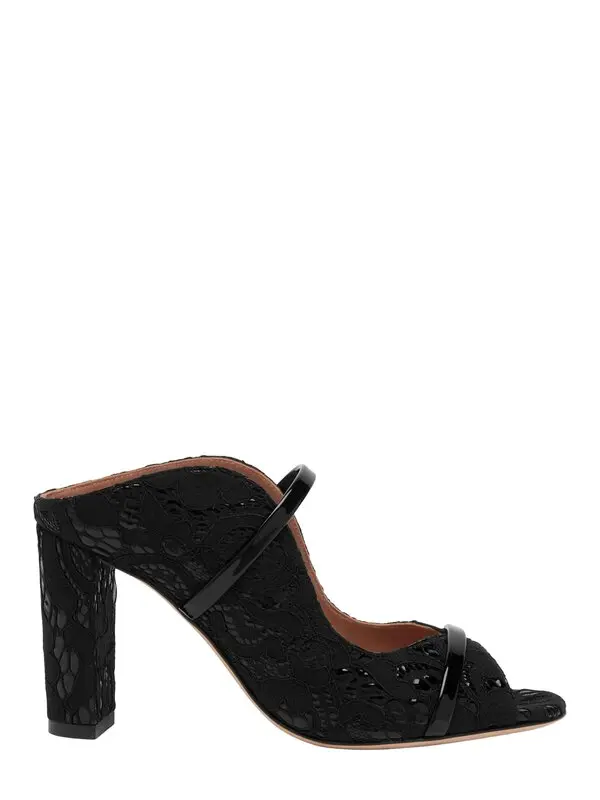 MALONE SOULIERS Lace Norah Mules - Black