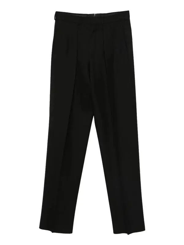 TOM FORD High Twist Wool Pleated Trousers - Black