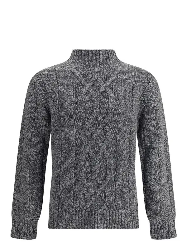 BROOKSFIELD Woven Yarn Sweater - Grey
