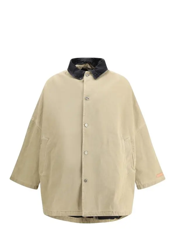 PDF CHANNEL Oversized Cotton Jacket - Beige