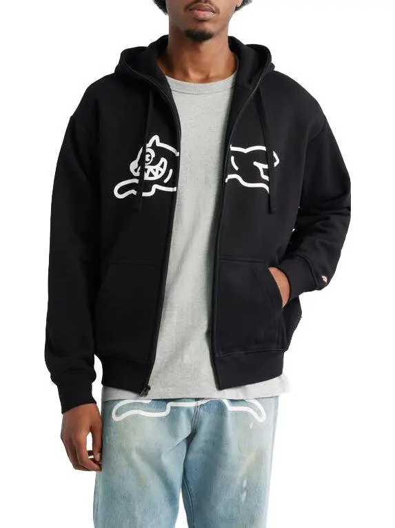 ICECREAM Scanner Graphic Zip Hoodie - Black
