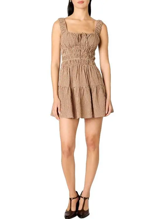 NIA Cotton Mini Sundress - Henna
