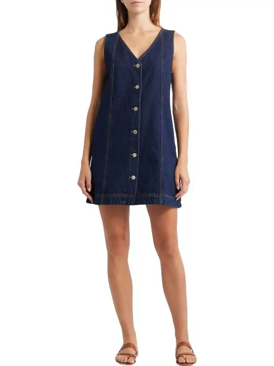 FRNCH Nala Denim Tank Dress - Bleu Nuit