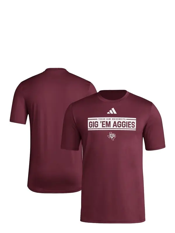 Adidas Texas A&m Aggies Locker Slogan Pre-game T-shirt - Maroon