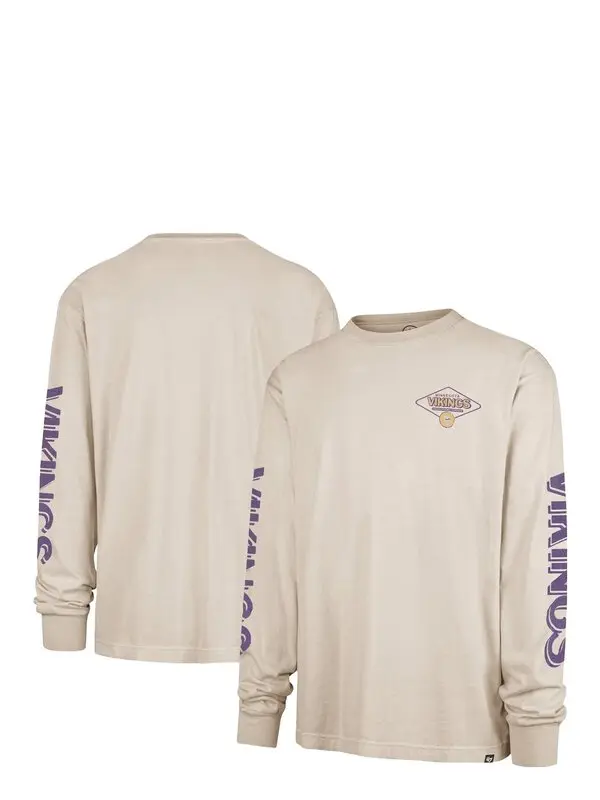 '47 Minnesota Vikings Cairn Ravine Foundation Long Sleeve T-shirt - Tan