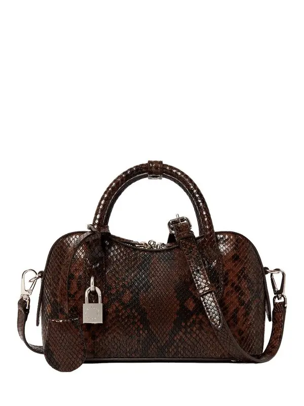 Stella McCartney Ryder Snake Crossbody Bag - Espresso