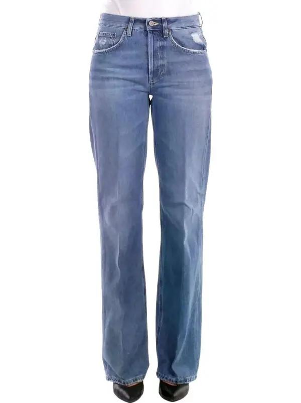 DONDUP High-waisted Straight-leg Jeans - Blue