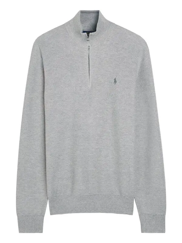 Polo Ralph Lauren Cotton-knit Half-zip Jumper - Grey