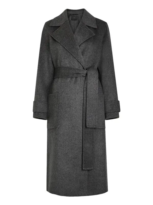 JOSEPH Arline Wool And Cashmere-blend Trench Coat - Grey