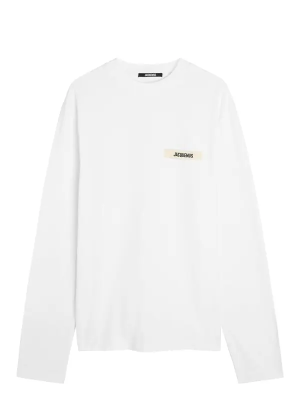 Jacquemus Le T-shirt Gros Grain Cotton T-shirt - White