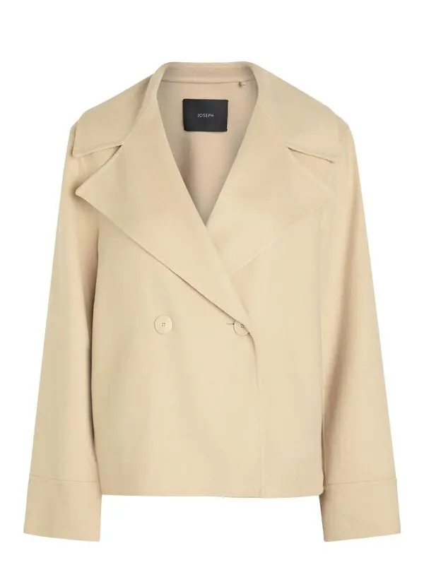 JOSEPH Rollet Wool And Cashmere-blend Trench Coat - Cream