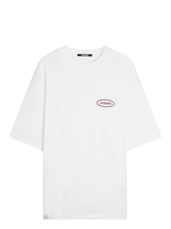 Jacquemus Le T-shirt Logo-embroidered Cotton T-shirt - White