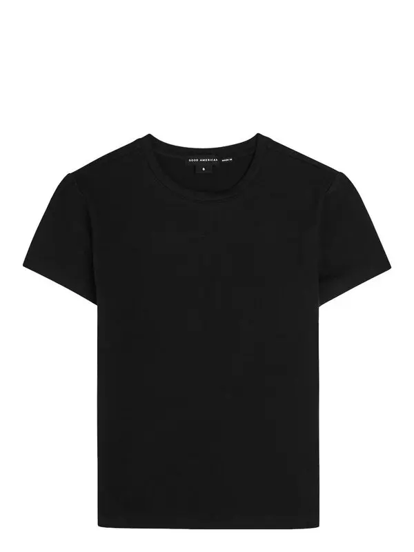 Good American Stretch-cotton T-shirt - Black