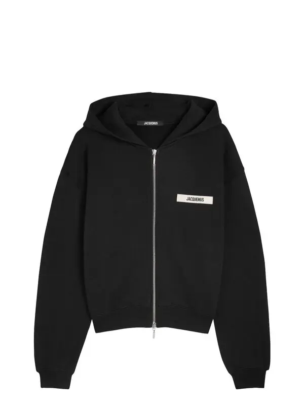 Jacquemus Le Hoodie Zip Gros Sweatshirt - Black