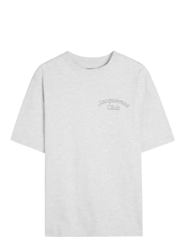 Jacquemus Le T-shirt Club Logo Cotton T-shirt - Grey