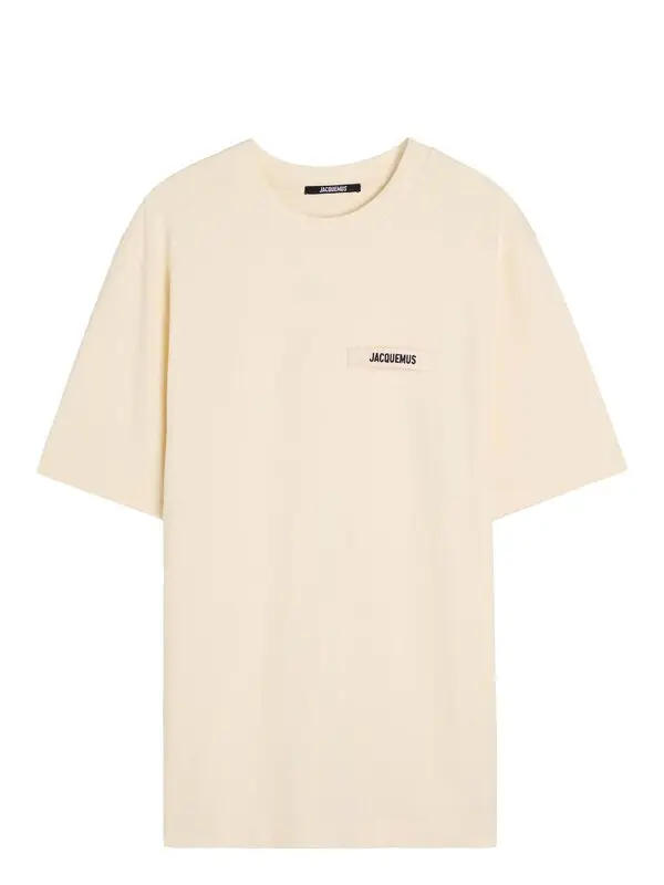 Jacquemus Le T-shirt Gros Grain Cotton T-shirt - Beige