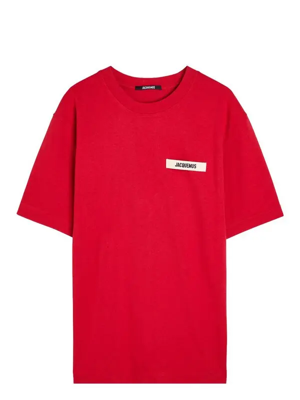 Jacquemus Le T-shirt Gros Grain Cotton T-shirt - Red